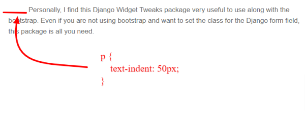 How To Indent Firstall Line Of Paragraph In Html And Css
