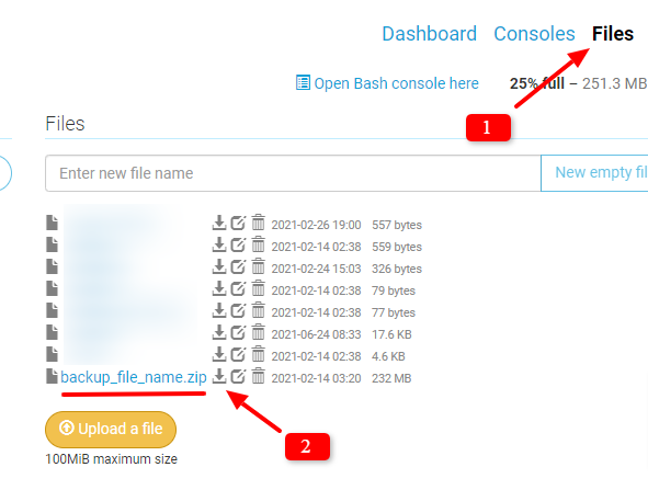 How to Download Files from Pythonanywhere for Backup?