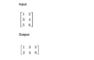 Write a Program to Find the Transpose of a Matrix